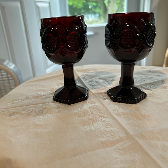 Avon | Dining | Vintage Avon Cape Cod 873 Ruby Red Wine Glasses | Poshmark